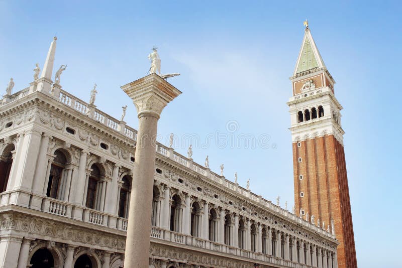 Bell Tower Venice stock photo. Image of saint, column - 26880502