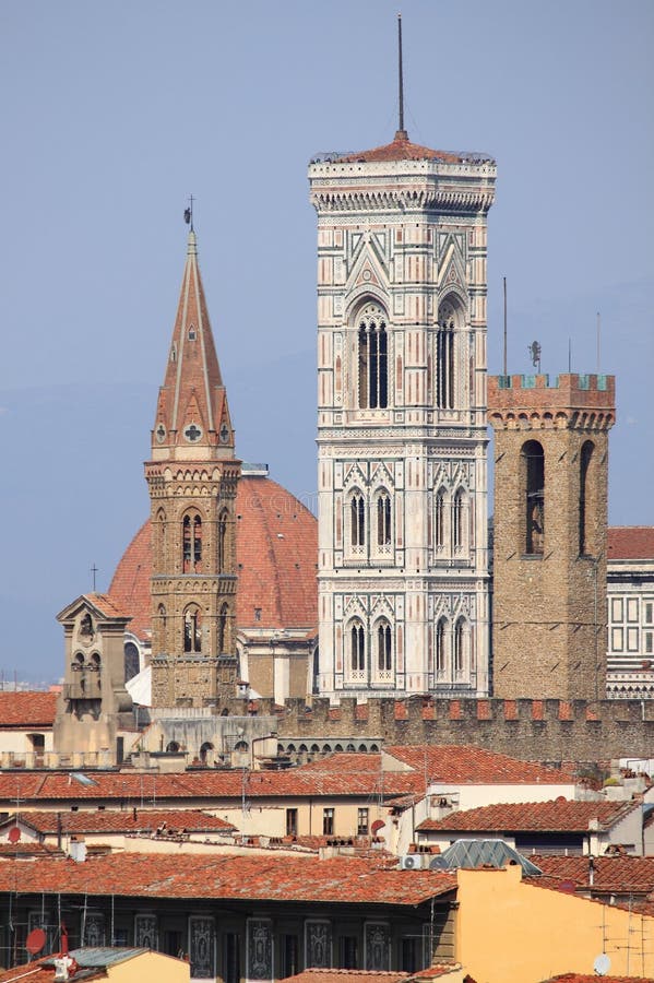 Bell towers in Florence stock image. Image of heritage - 24863799
