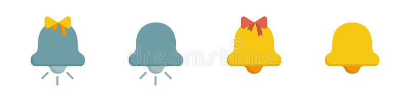 Bell Vector Icon. Set of Bells Simple Style Vector. Notification Logo ...
