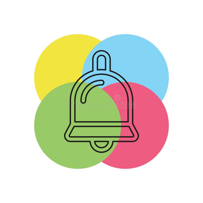 Bell vector icon stock illustration. Illustration of flat - 138149364