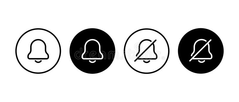 Bell Vector Icons Set. Notification and Alerts Symbol in Circle Stock ... Bell Vector Icons Set. Notification and Alerts Symbol in Circle Stock ...