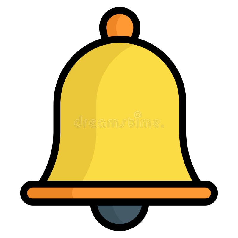 Bell Vector Outline Colored Icon. Modern Colored Outline Symbols ...