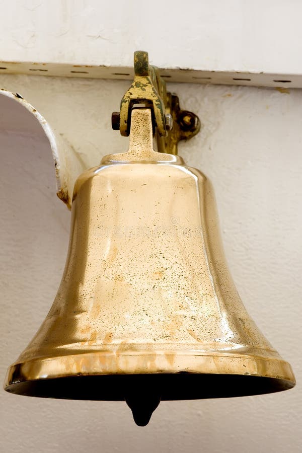 Yachting. Bell on Sailing Ship. Detail of a Yacht Boat Stock Image ...