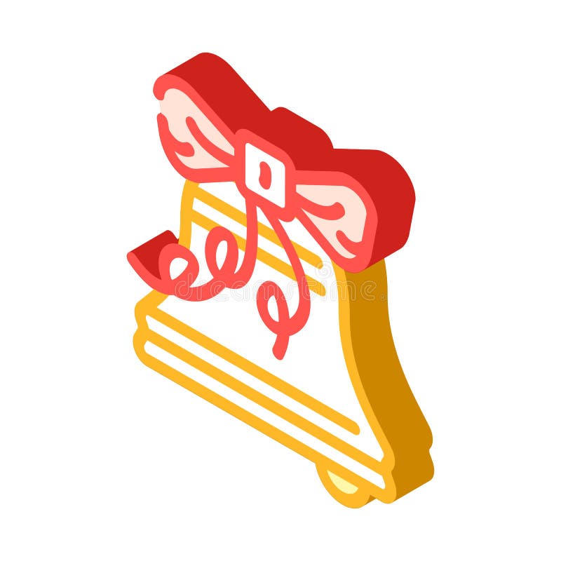 Bell Wedding Accessory Isometric Icon Vector Illustration Stock Vector ...