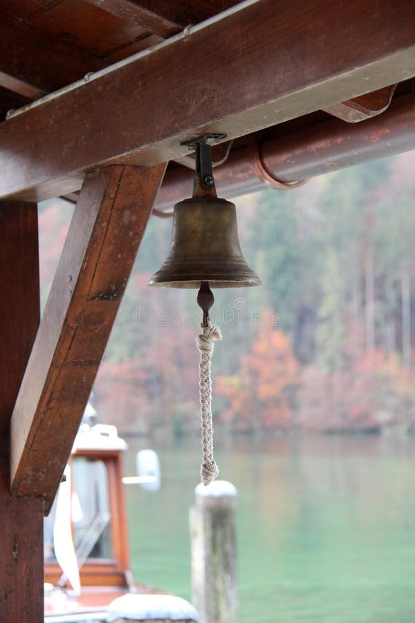 Bell on a yacht stock image. Image of ship, brass, nautical - 80894459