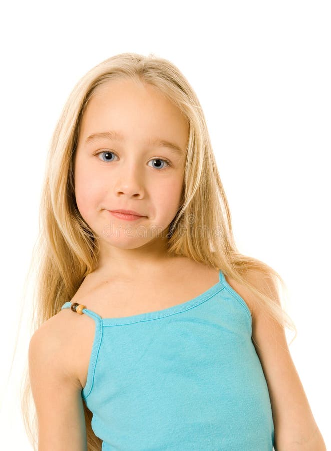 Bella Bambina Con Trucco Perfetto Ed Il Capelli-vestito Immagine Stock ...