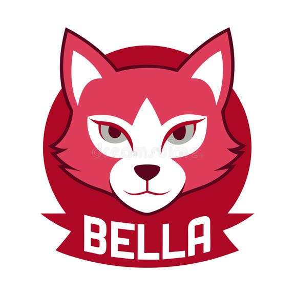 Bella cat head mascot logo stock vector. Illustration of sophie - 353080276
