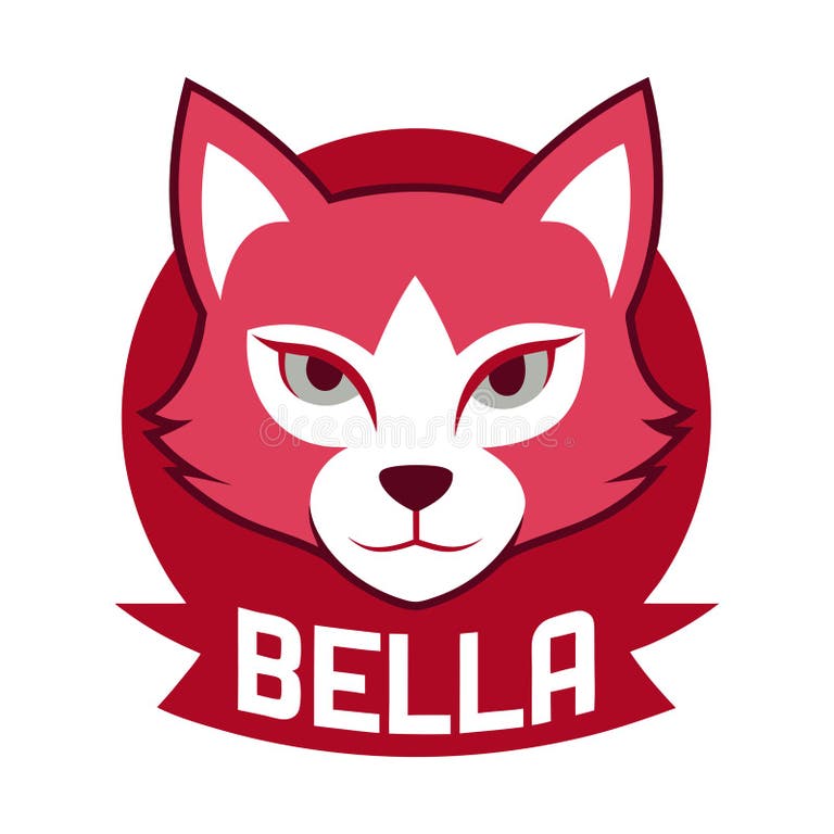 Bella cat head mascot logo stock vector. Illustration of sophie - 353080276