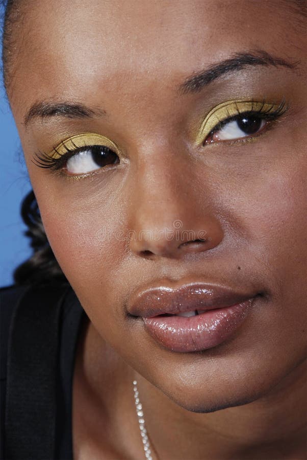 Bella Donna Del African-American Fotografia Stock - Immagine di ...