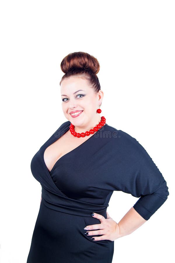 Colpi Nudi Dello Studio Della Donna Di Colore Formosa Fotografia Stock ...