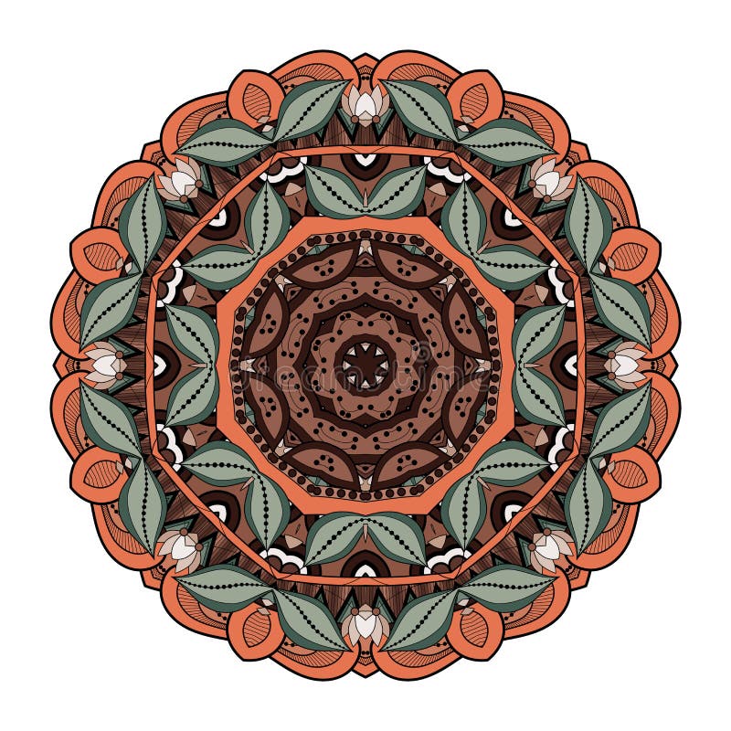 Bella Mandala Colorata Deco Di Vettore Illustrazione Vettoriale ...