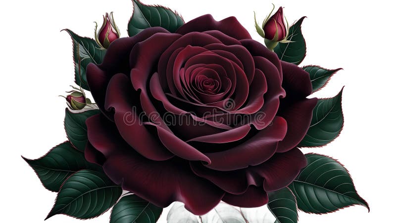 Bella Rosa Roja Sobre Fondo Blanco Una Rosa Roja Aislada Sobre Un Fondo ...