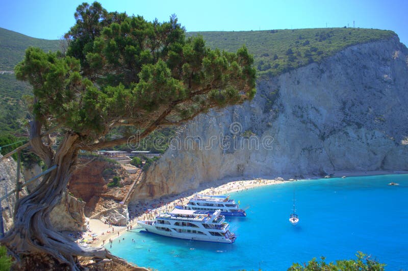 Bella Spiaggia, Leucade Grecia Fotografia Stock - Immagine di bello ...