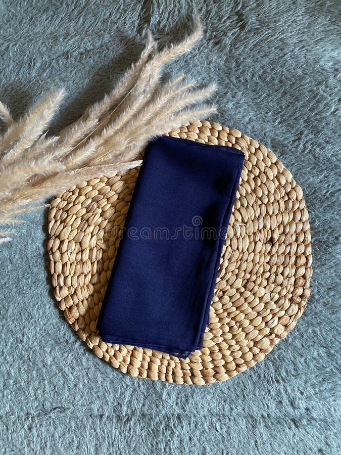 Hijab Bella Square Photo in Navy Stock Image - Image of bella, cool ...