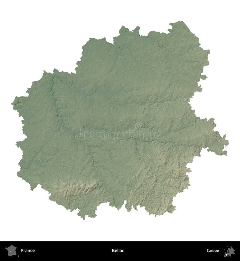 Bellac, France, Isolated on White. Physical Stock Illustration ...