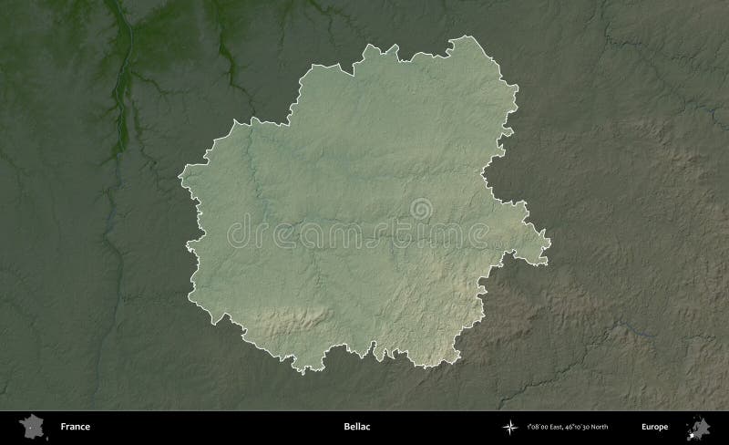 Bellac Highlighted, France. Physical Stock Illustration - Illustration ...