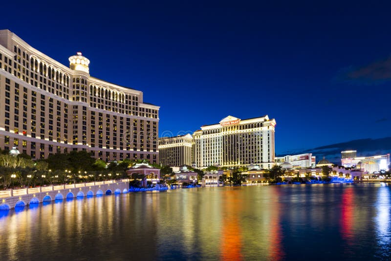 Bellagio at Las Vegas Strip Editorial Stock Image - Image of night ...
