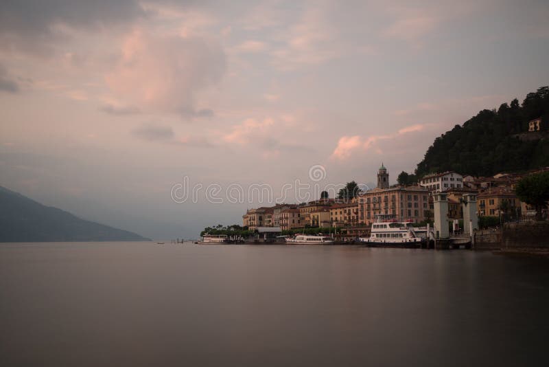 Bellagio at sunset editorial stock image. Image of como - 125015409