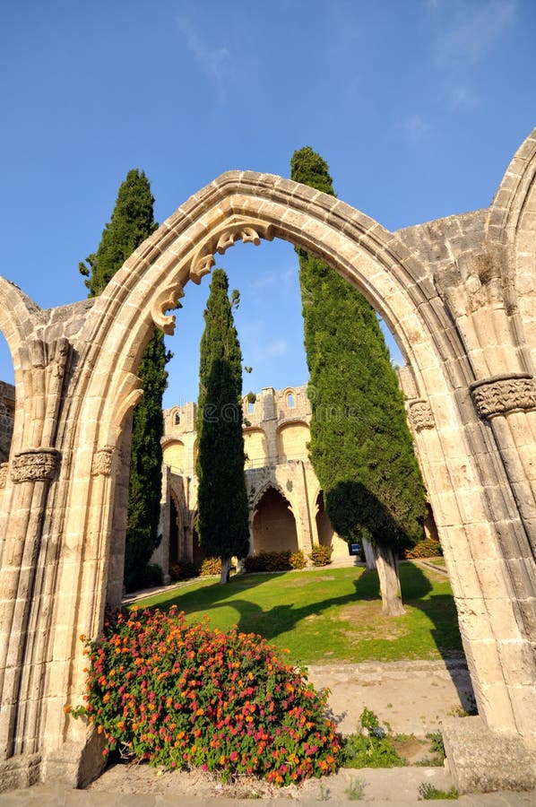 Bellapais Abbey, Kyrenia stock image. Image of tower, travel - 5398875