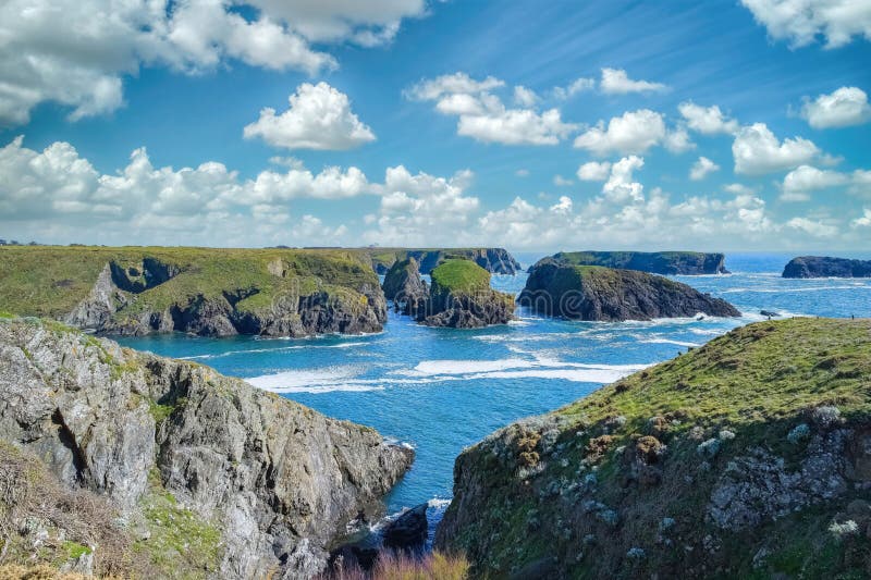 Belle-Ile in Brittany, the Cote Sauvage Stock Image - Image of ...