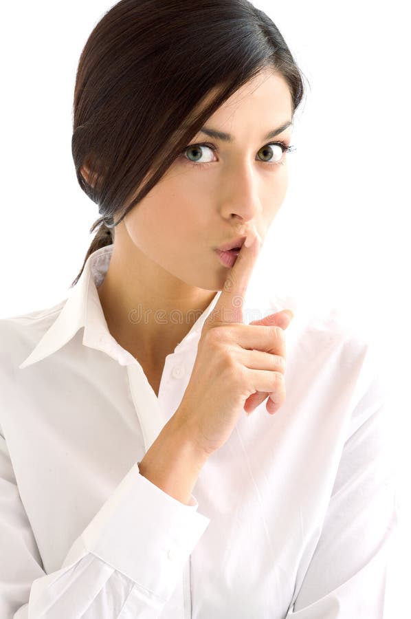 Portrait de femme zen image stock. Image of mains, contact - 9828527