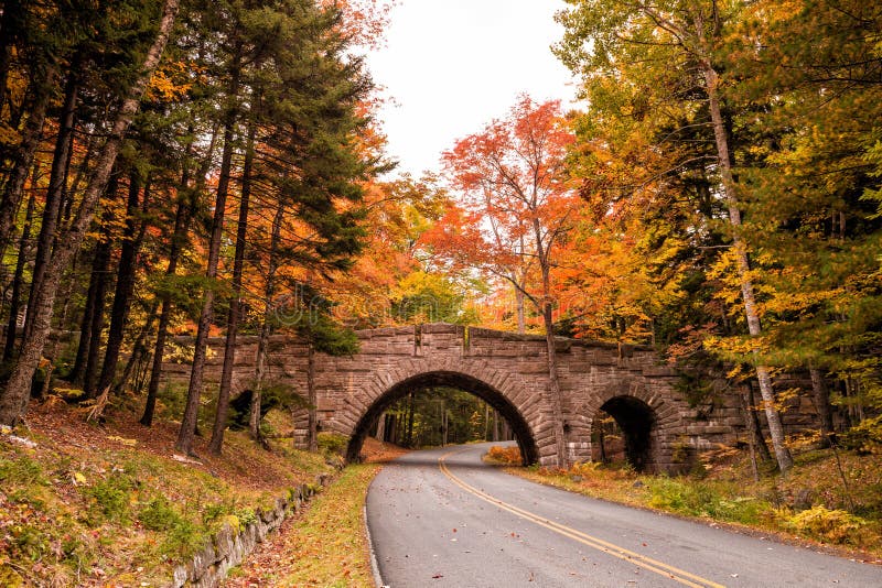 Parc National Dacadia Dans Maine Image Stock Image Du Stationnement