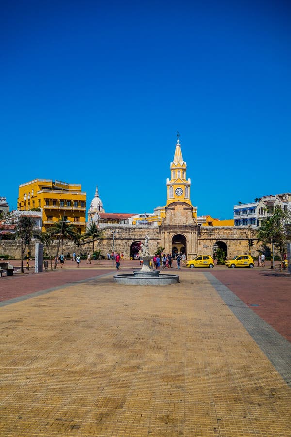 Belles Rues à Carthagène, Colombie Image stock éditorial - Image du ...