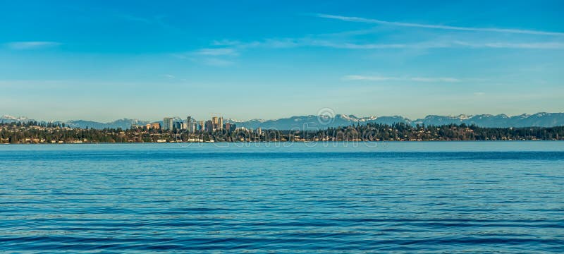 Bellevue Washington Skyline Stock Image - Image of skyline, water ...