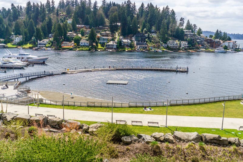 Bellevue Waterfront Pier 4 stock image. Image of tourism - 273861917