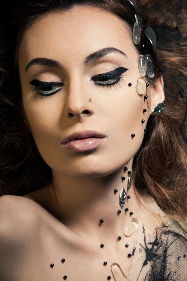 Belleza de moda foto de archivo. Imagen de ropas, maquillaje - 24771360