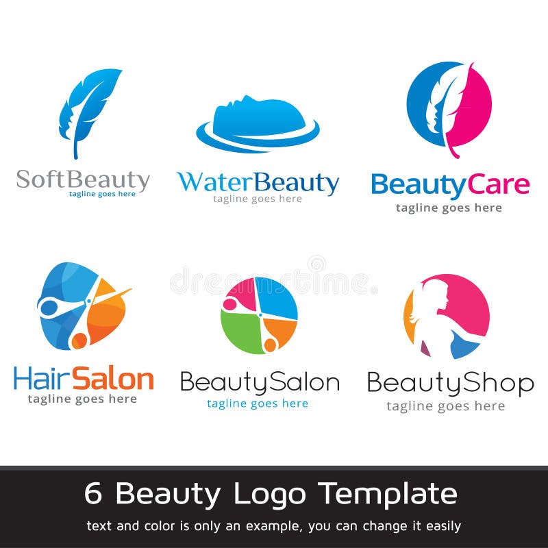 Salone Di Bellezza Logo Template Design Vector Illustrazione Vettoriale ...