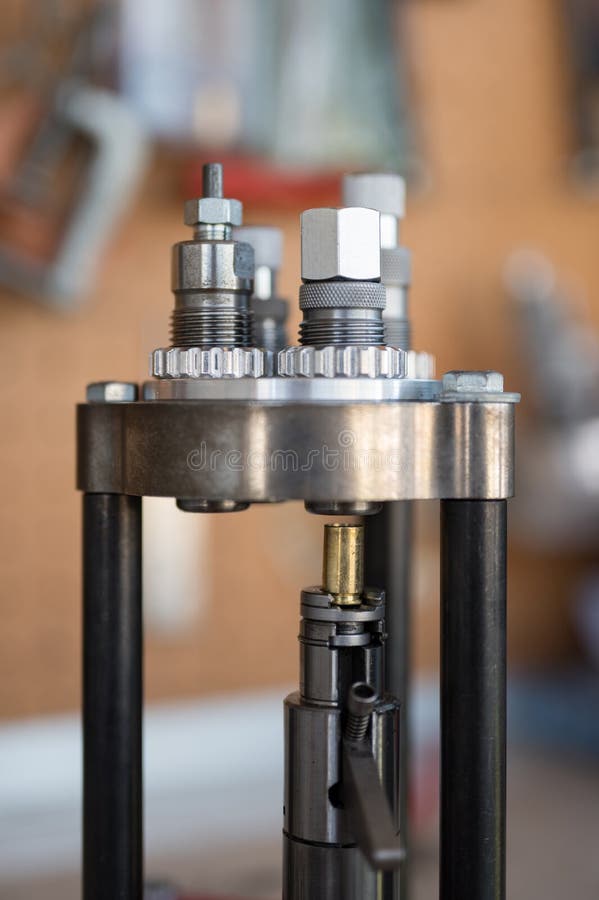 Belling or Expanding Process of a 9mm Case in the Reloading Press with ...