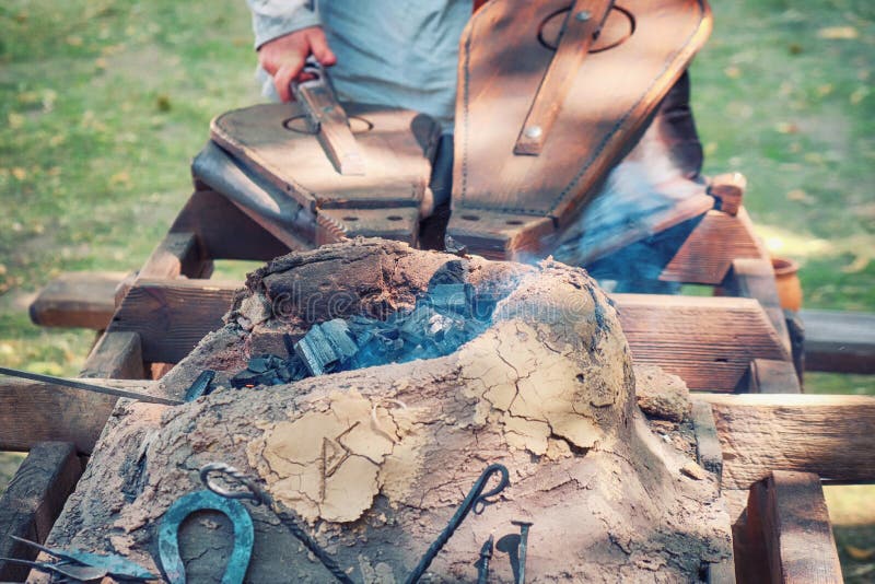 Old bellows forge stock image. Image of craftsman, iron - 239645593