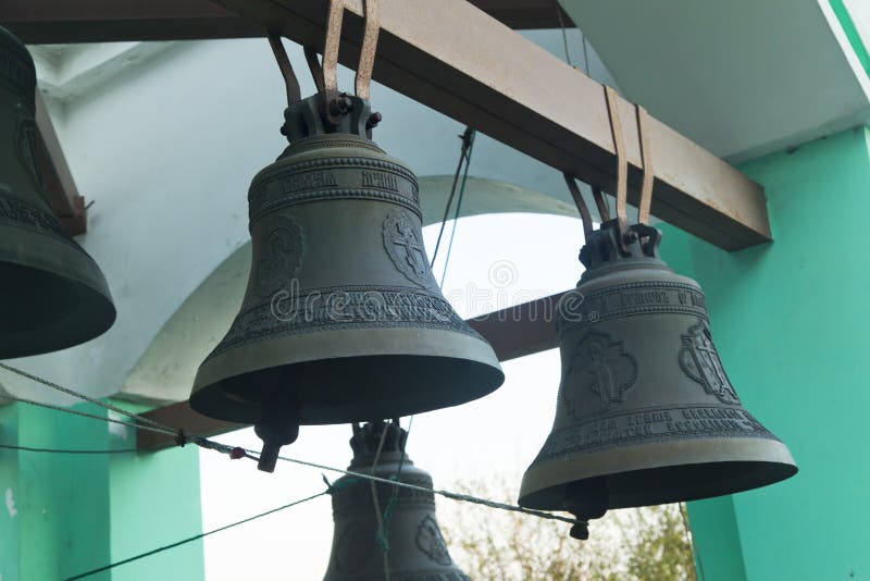 Bells on a belfry stock image. Image of dome, ornate - 61907909