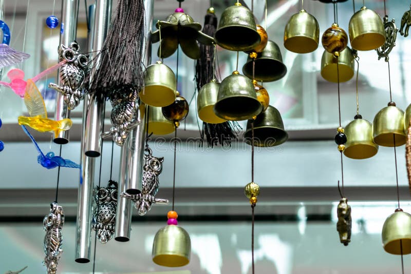 Bells of Different Types are about the Size of a Child`s Cam Stock ...