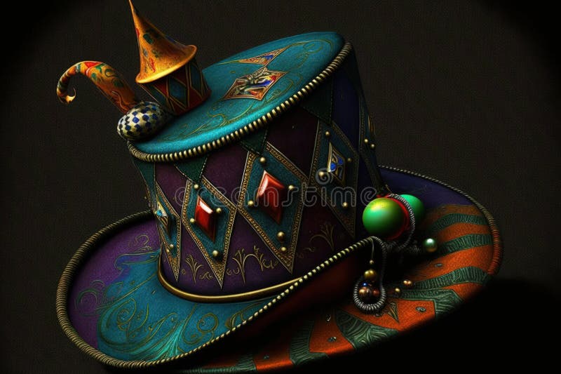 Bells on the Fools Cap. Jokers Hat Stock Illustration - Illustration of ...