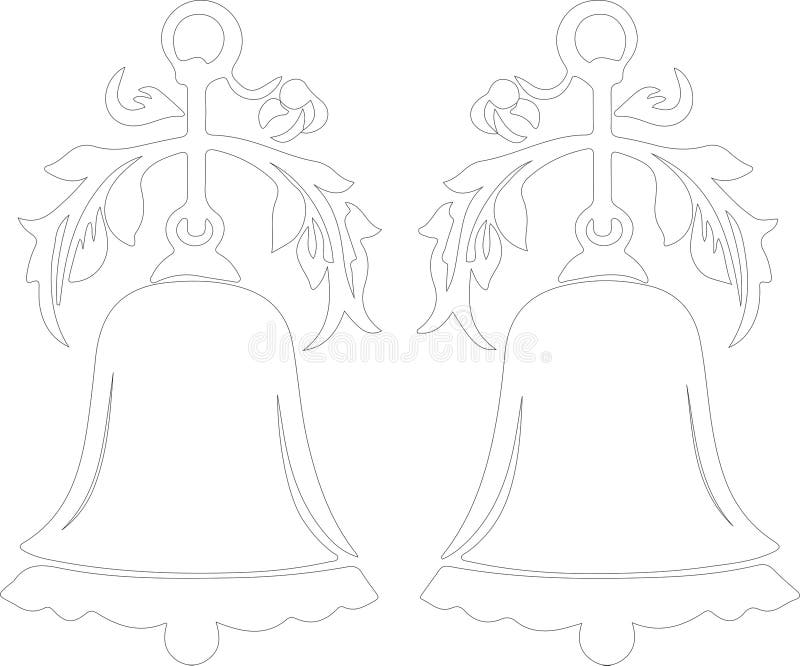 Bells Outline Silhouette Generative Ai Stock Vector - Illustration of ...