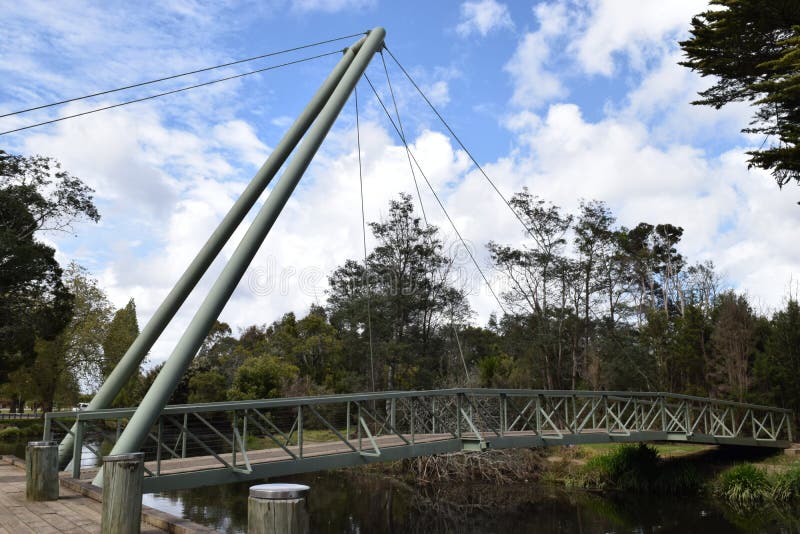 Bells Parade Walking Bridge Tasmania Stock Photo - Image of walking ...