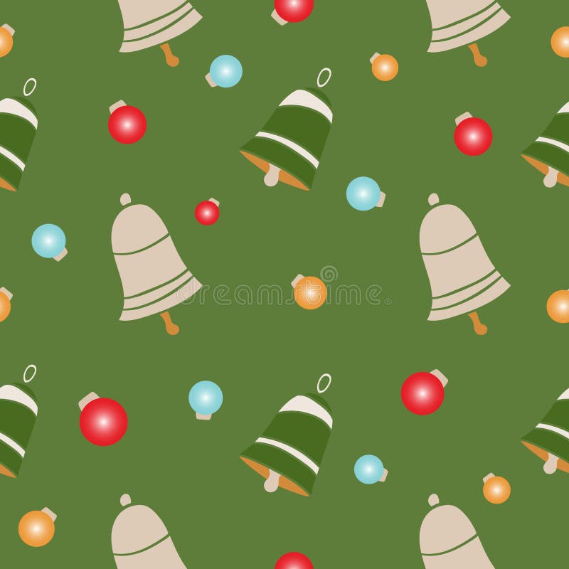 Bells Pattern with Lights. Vector Illustrations. Stock Vector ...