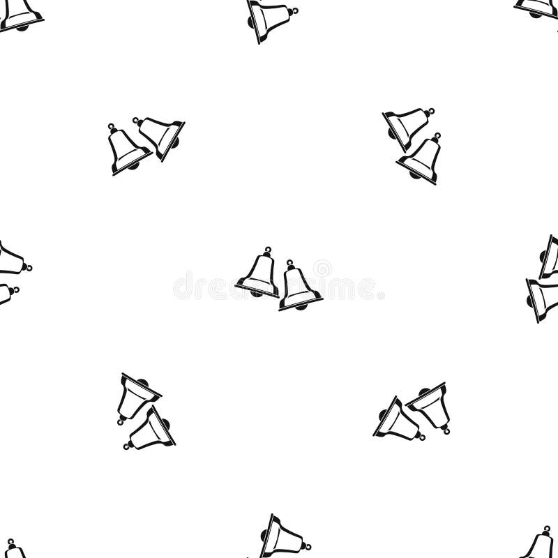 Bells Pattern Seamless Black Stock Vector - Illustration of bells ...