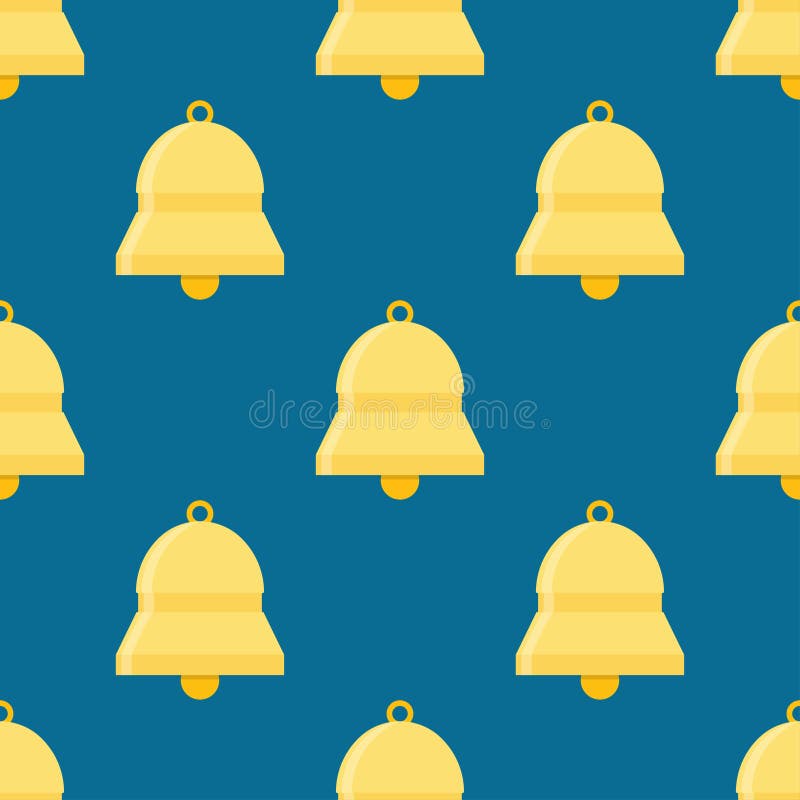 Bells Ringing Vector Seamless Pattern Stock Vector - Illustration of ...
