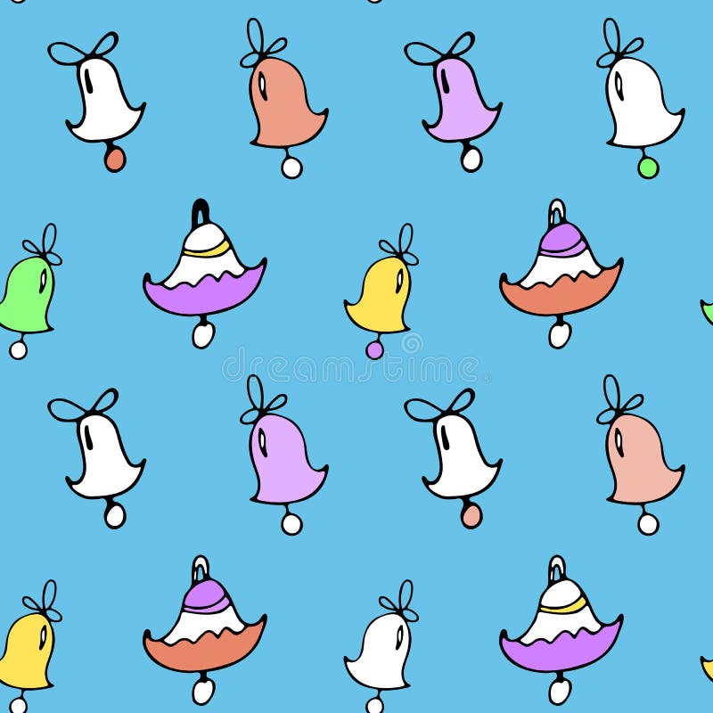 Bells seamless pattern stock vector. Illustration of ornament - 63723136