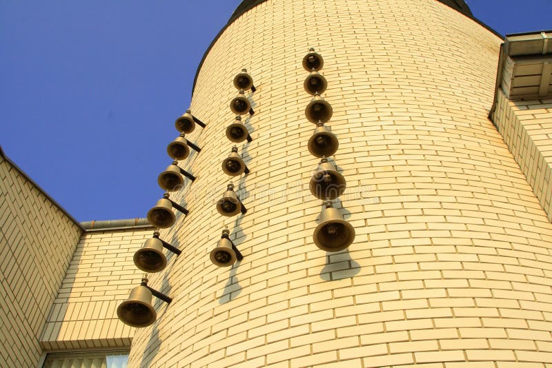 Bells on Side of a Building Stock Image - Image of ringing, ring: 3107727
