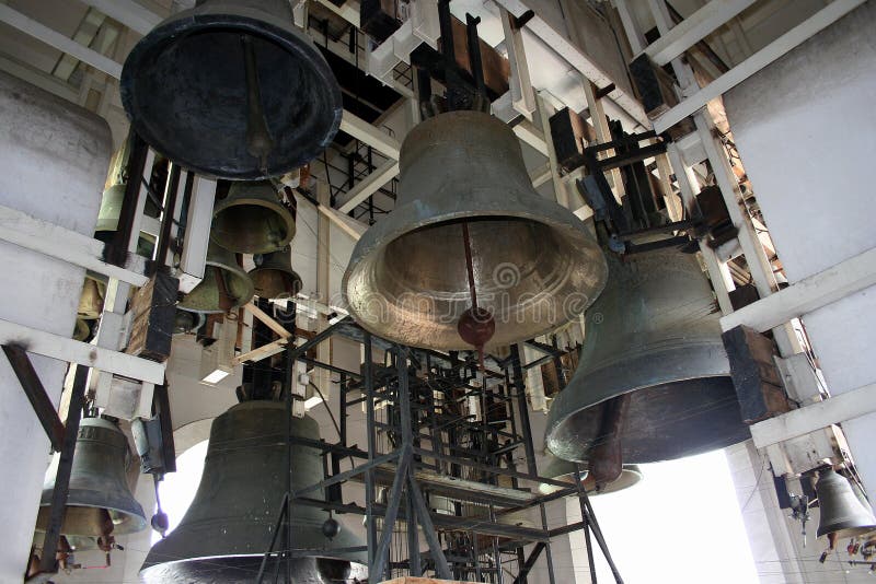 Bells of the St. Michael Monastery Inside the Belfry, Kiev Stock Image ...