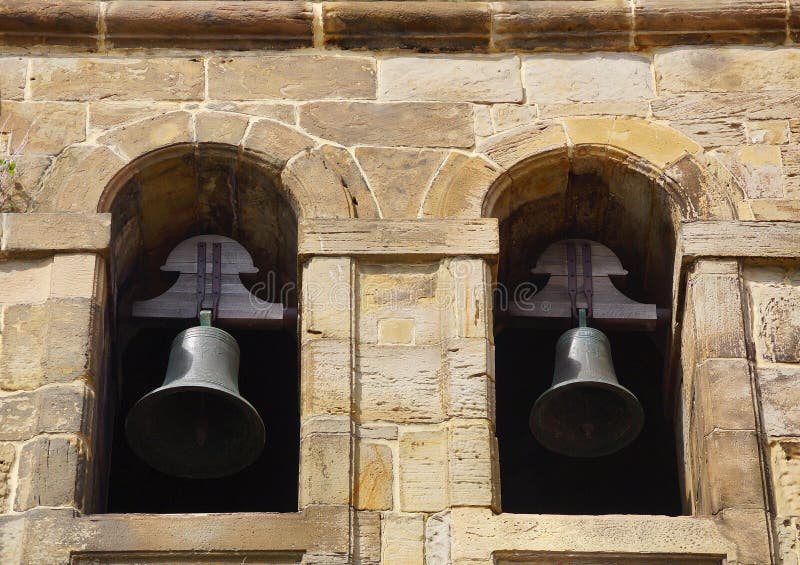 Bells stock image. Image of brown, romanesque, church - 42142981