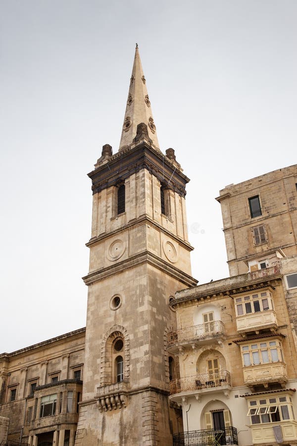 Belltower in malta stock photo. Image of malta, attraction - 179809898