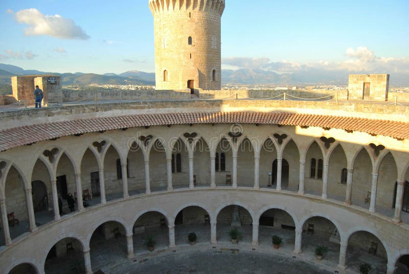 Bellver castle aerial editorial photography. Image of history - 49811467
