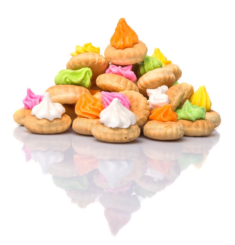 Belly Button Iced Gem Biscuits XIII Stock Image - Image of dessert ...