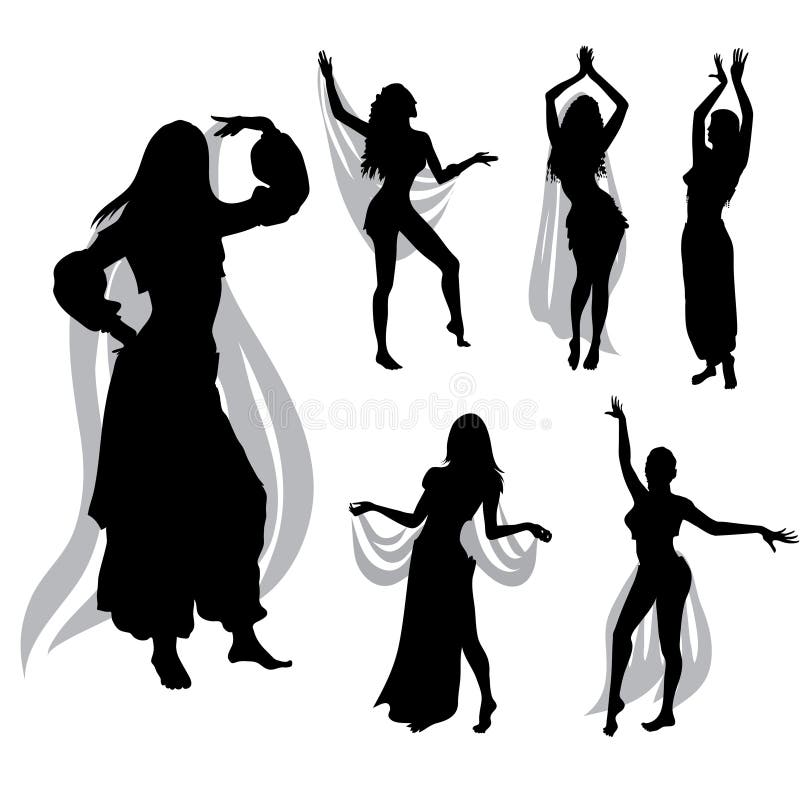 Belly Dancer Silhouette Clip Art