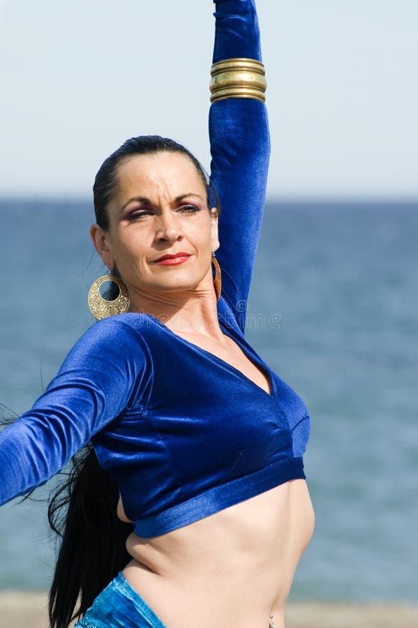 Belly Dancer on a Beach stock photo. Image of belly, seductive - 13278100